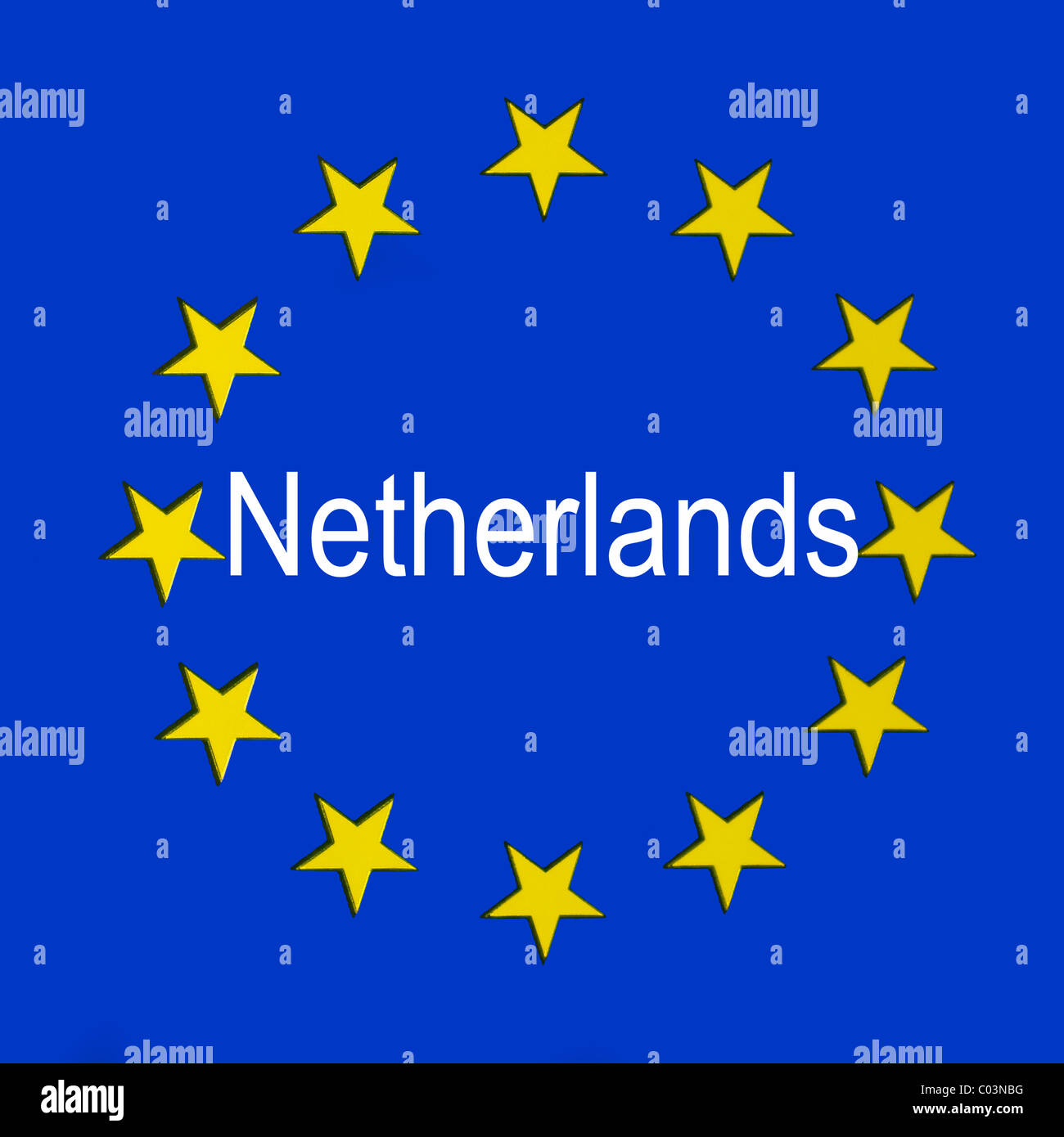 Netherlands in the European union flag Stock Photo - Alamy
