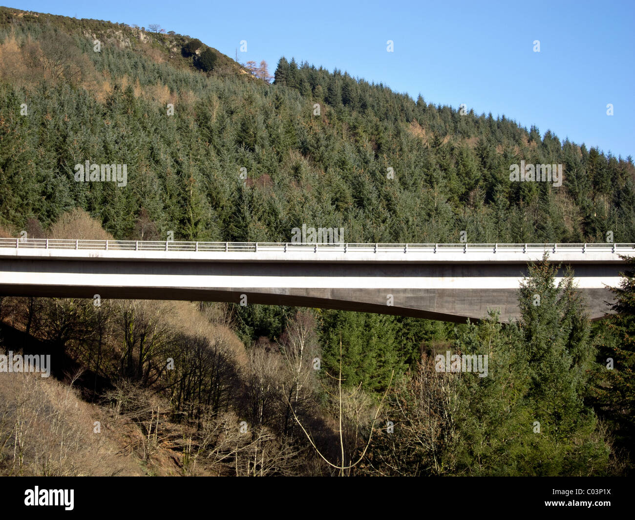 The concrete Greta Bridge in the Brundholme wood area of Keswick ...