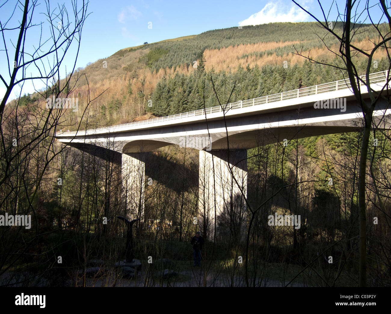 The concrete Greta Bridge in the Brundholme wood area of Keswick ...