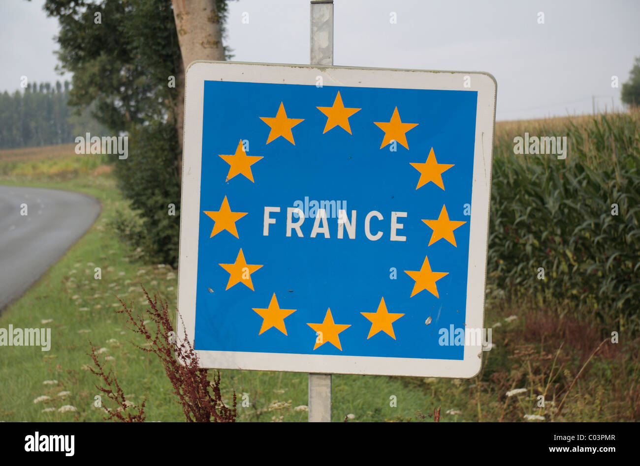 Border Sign France Stock Photos & Border Sign France Stock Images - Alamy