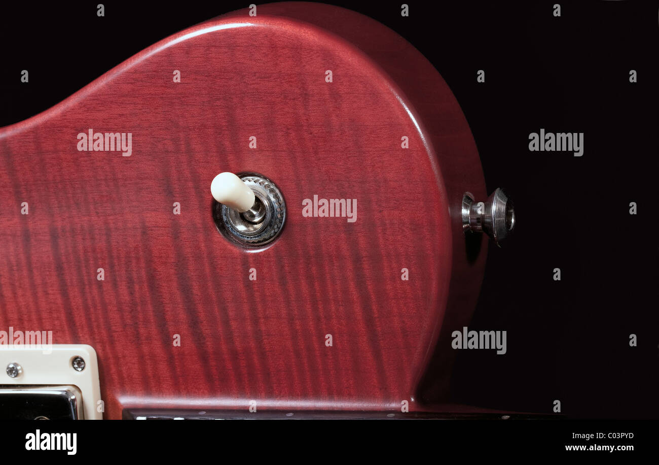 Top horn of electric guitar Stock Photo - Alamy