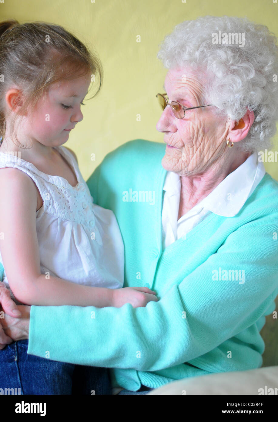 Girl old granny hi-res stock photography and images - Alamy