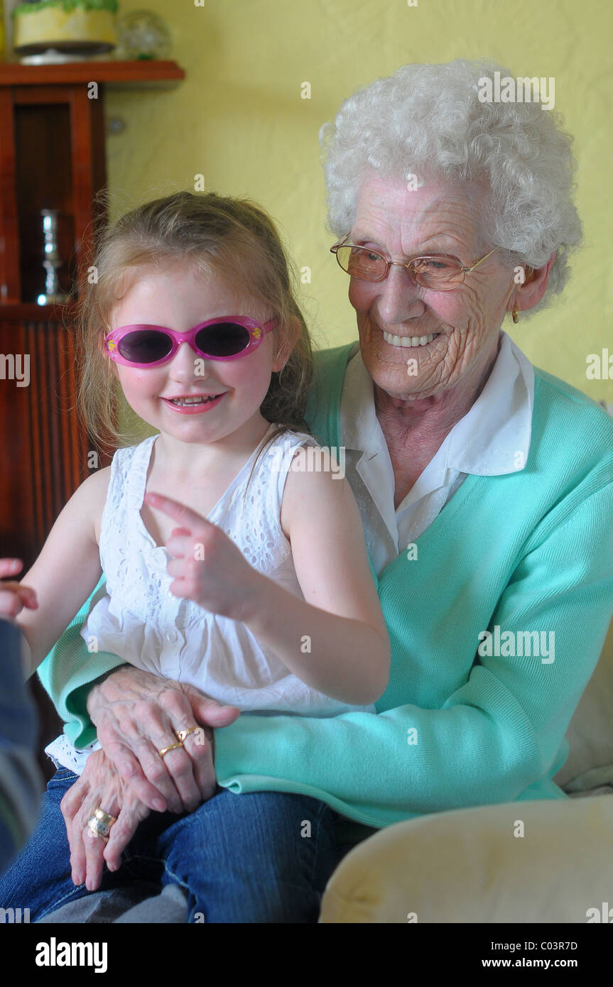 Family Day with Grandma Stock Photo - Alamy