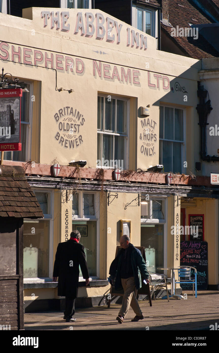 The Abbey Inn Shepherd Neame Pub Battle East Sussex England Stock Photo ...
