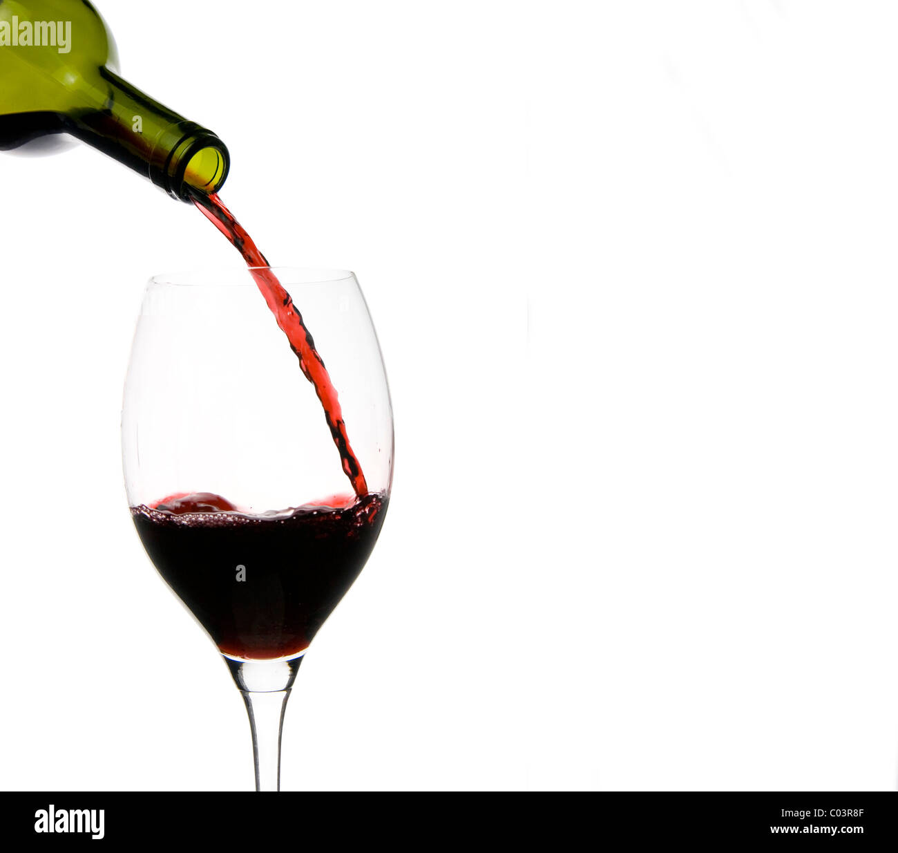 a clear glass of red wine isolated on white background Stock Photo - Alamy