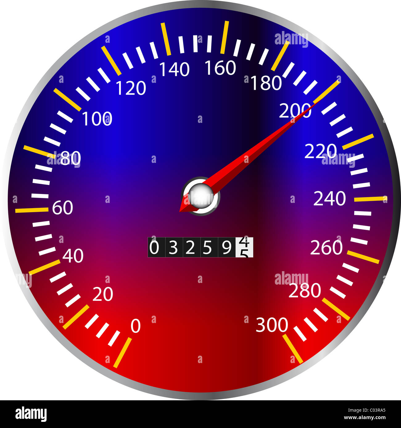 illustration of a tachometer Stock Photo - Alamy