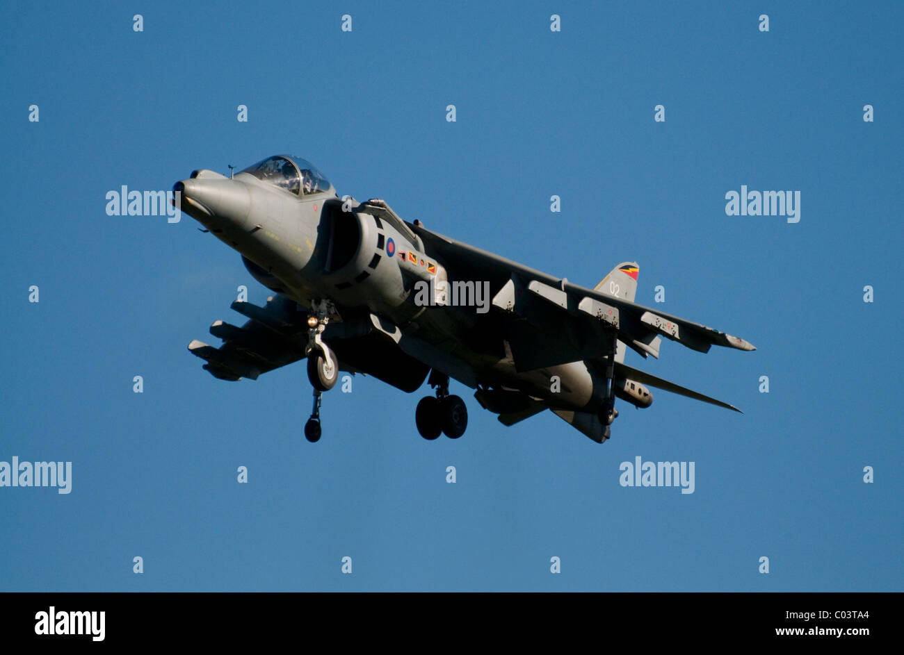 hawker harrier jump jet at raf leuchars airshow , september 2010 Stock ...