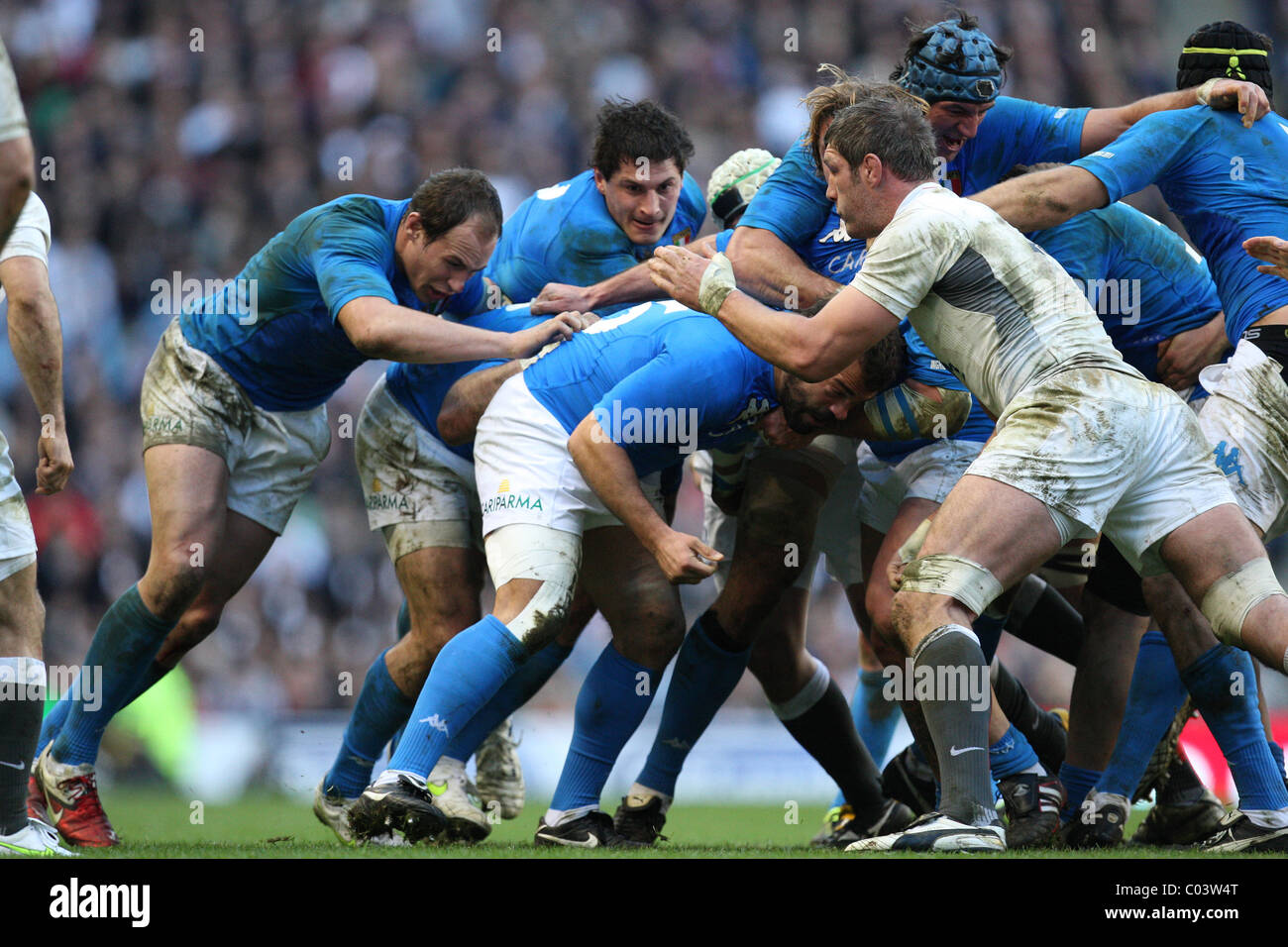 Scrum during rugby nations hi-res stock photography and images - Alamy