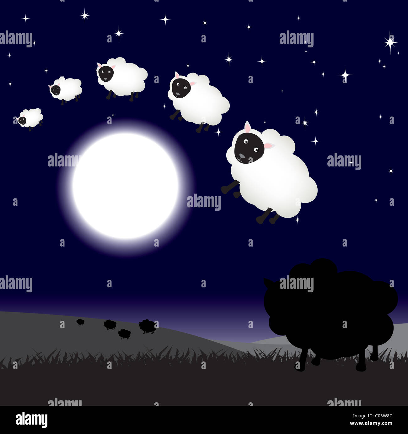 Counting sheep sleep hi-res stock photography and images - Alamy
