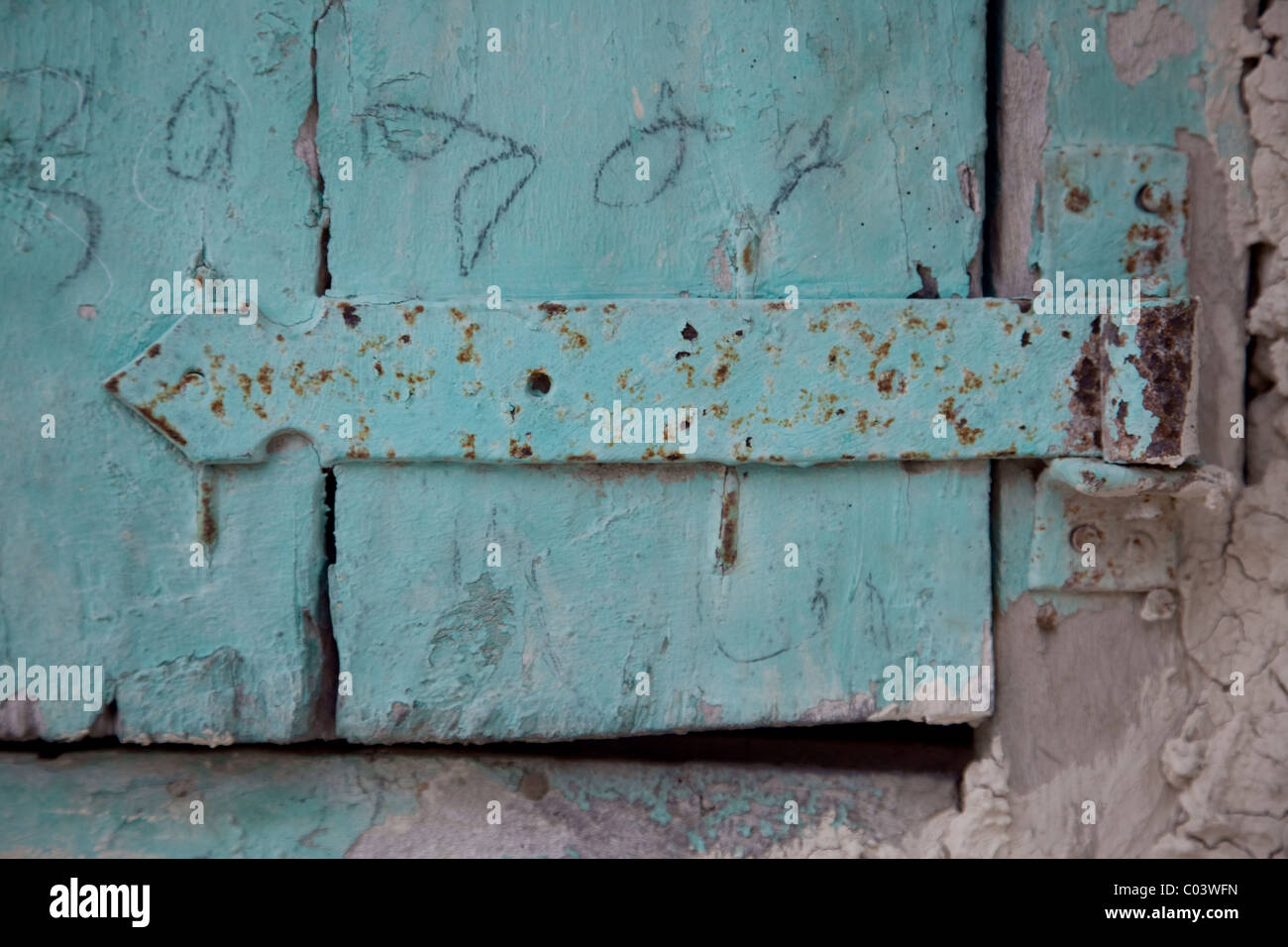 Haitian home shutter Stock Photo - Alamy