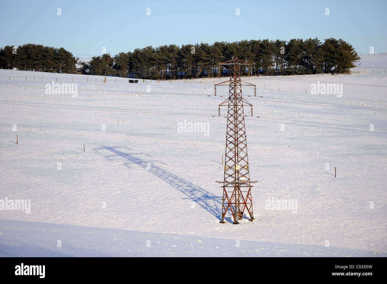 ELECTRICITY PYLON SHADOW A169 PICKERING TO WHITBY NORTH YORKSHIRE ...