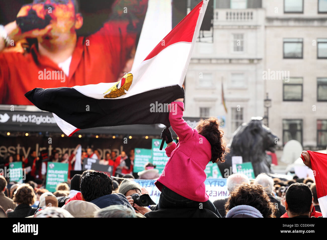In solidarity, in defiance: global day of action for Egypt. Trafalgar ...