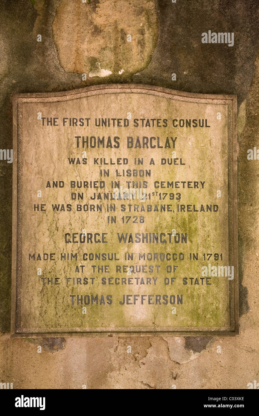 The grave of Thomas Barclay in the English Cemetery (Cemiterio dos ...