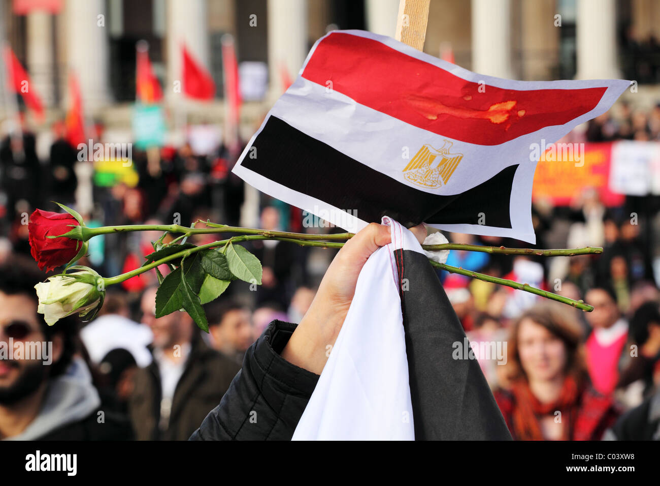 In solidarity, in defiance: global day of action for Egypt. Trafalgar ...