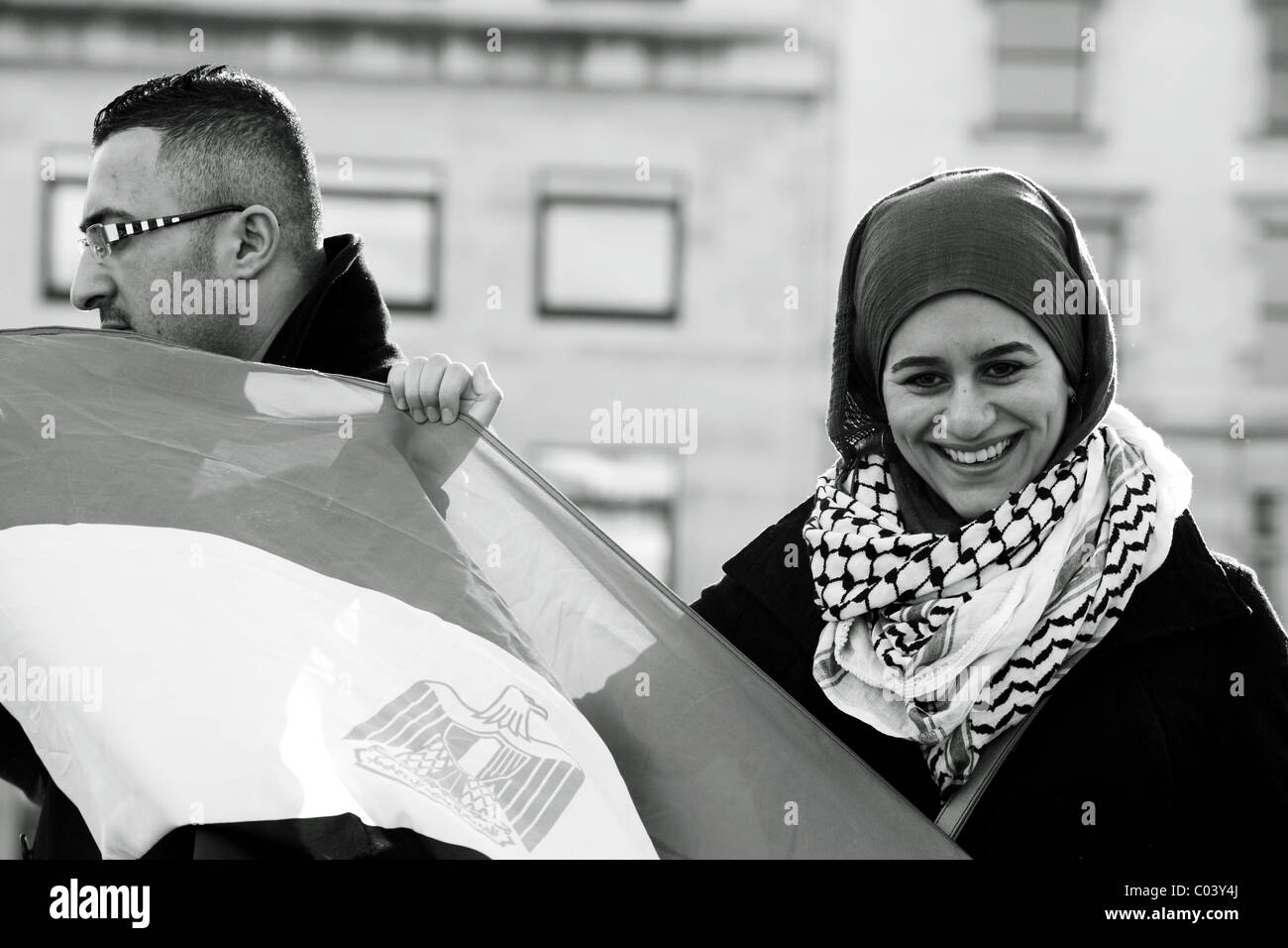 In solidarity, in defiance: global day of action for Egypt. Trafalgar ...