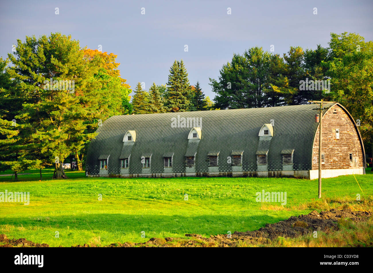 An old gray barn in Amsterdam, New York Stock Photo - Alamy