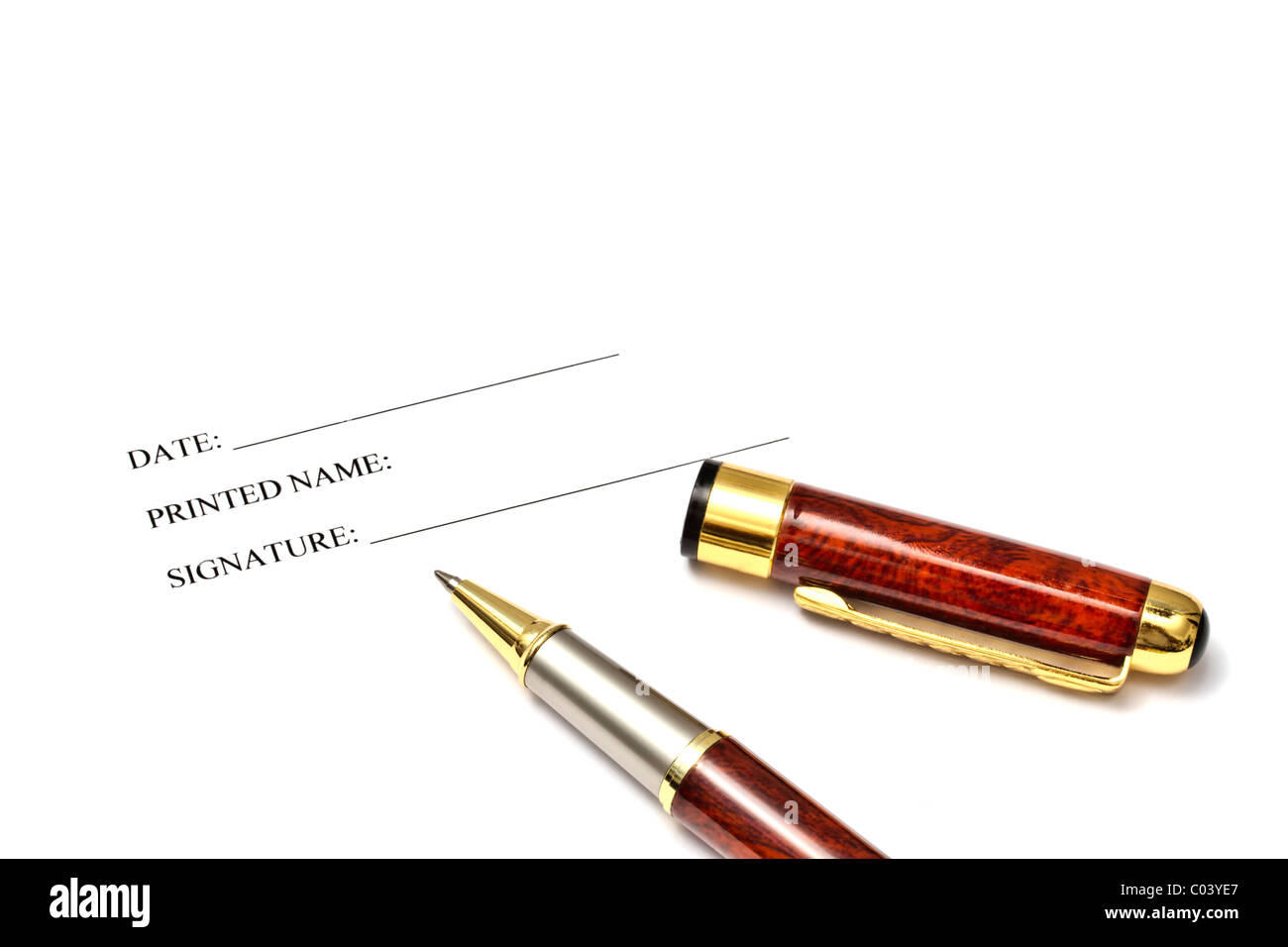 Financial signature Cut Out Stock Images & Pictures - Alamy