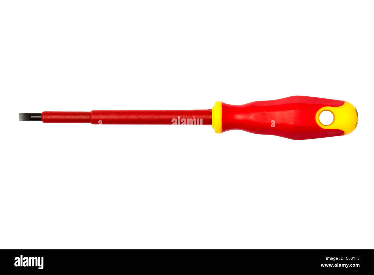 Red screwdriver isolated on white background Stock Photo - Alamy