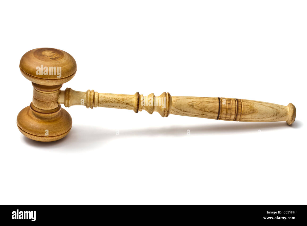 A gavel isolated on white background Stock Photo - Alamy