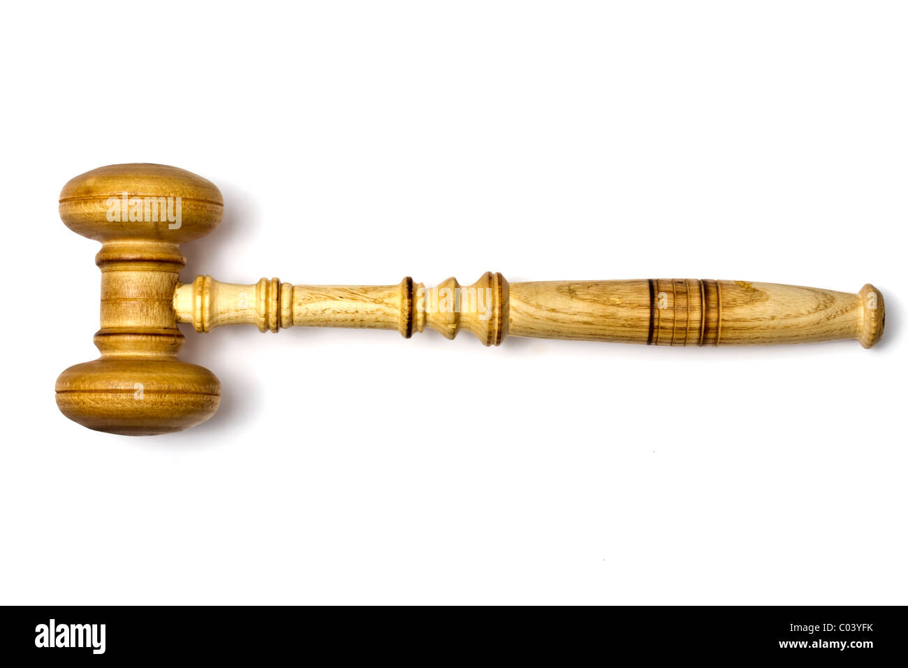 A gavel isolated on white background Stock Photo - Alamy