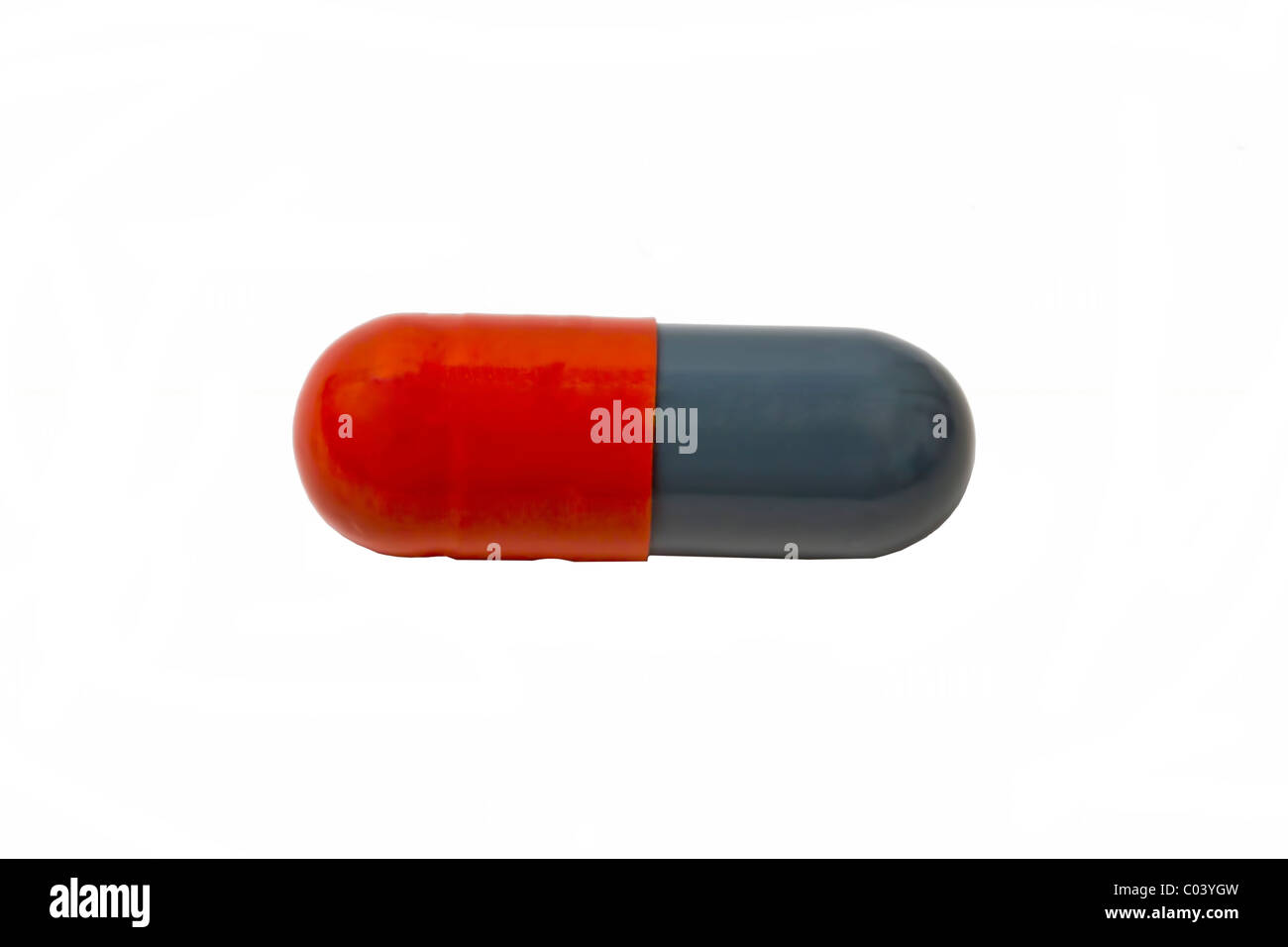 Capsule isolated on white background Stock Photo - Alamy