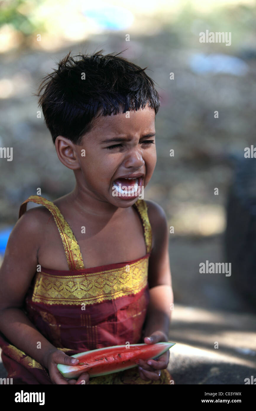 Indian girl crying Andhra Pradesh South India Stock Photo - Alamy