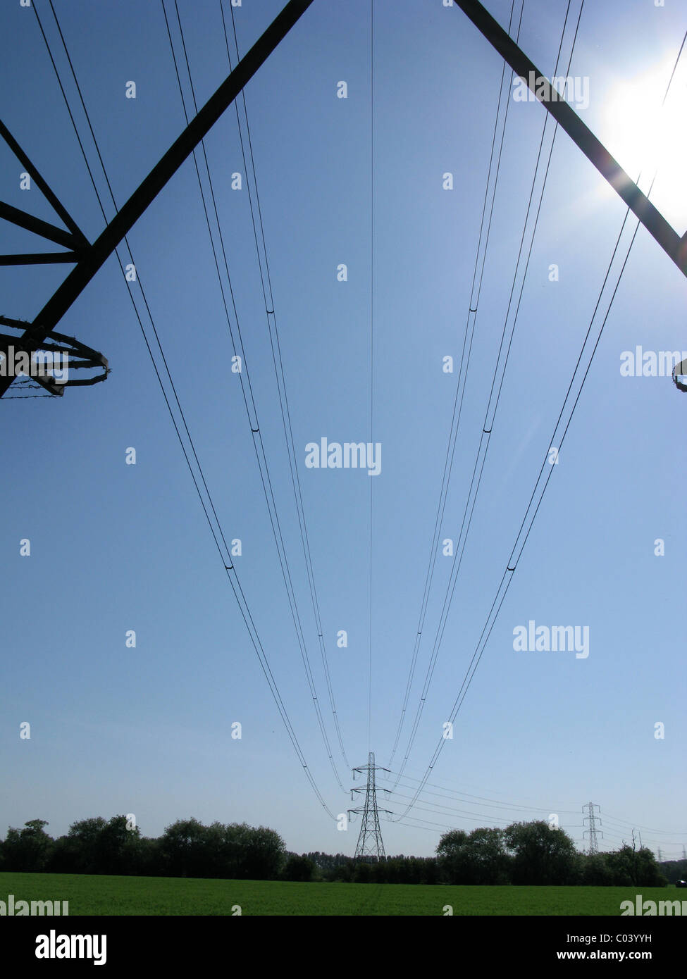 Crossing power lines hi-res stock photography and images - Alamy