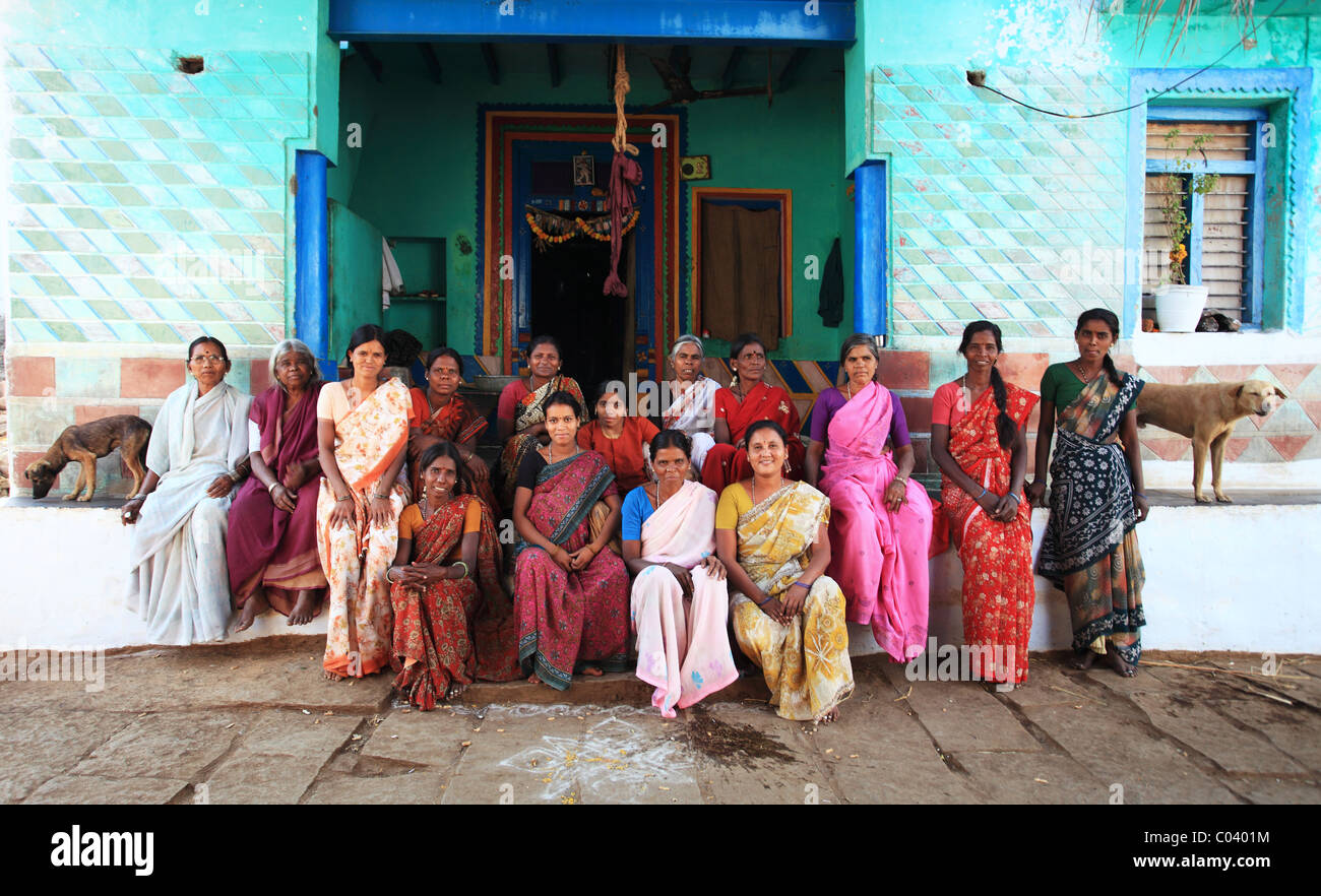 Women gathering Andhra Pradesh South India Stock Photo - Alamy