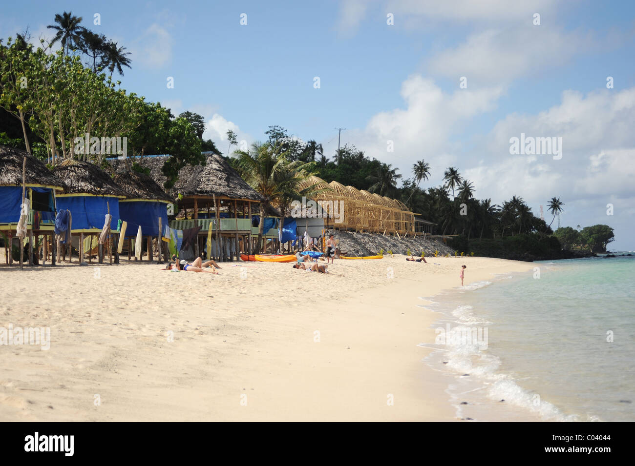 Taufua beach fales hi-res stock photography and images - Alamy