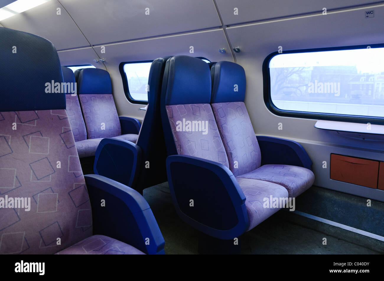 Inside an empty train in the Netherlands Stock Photo - Alamy