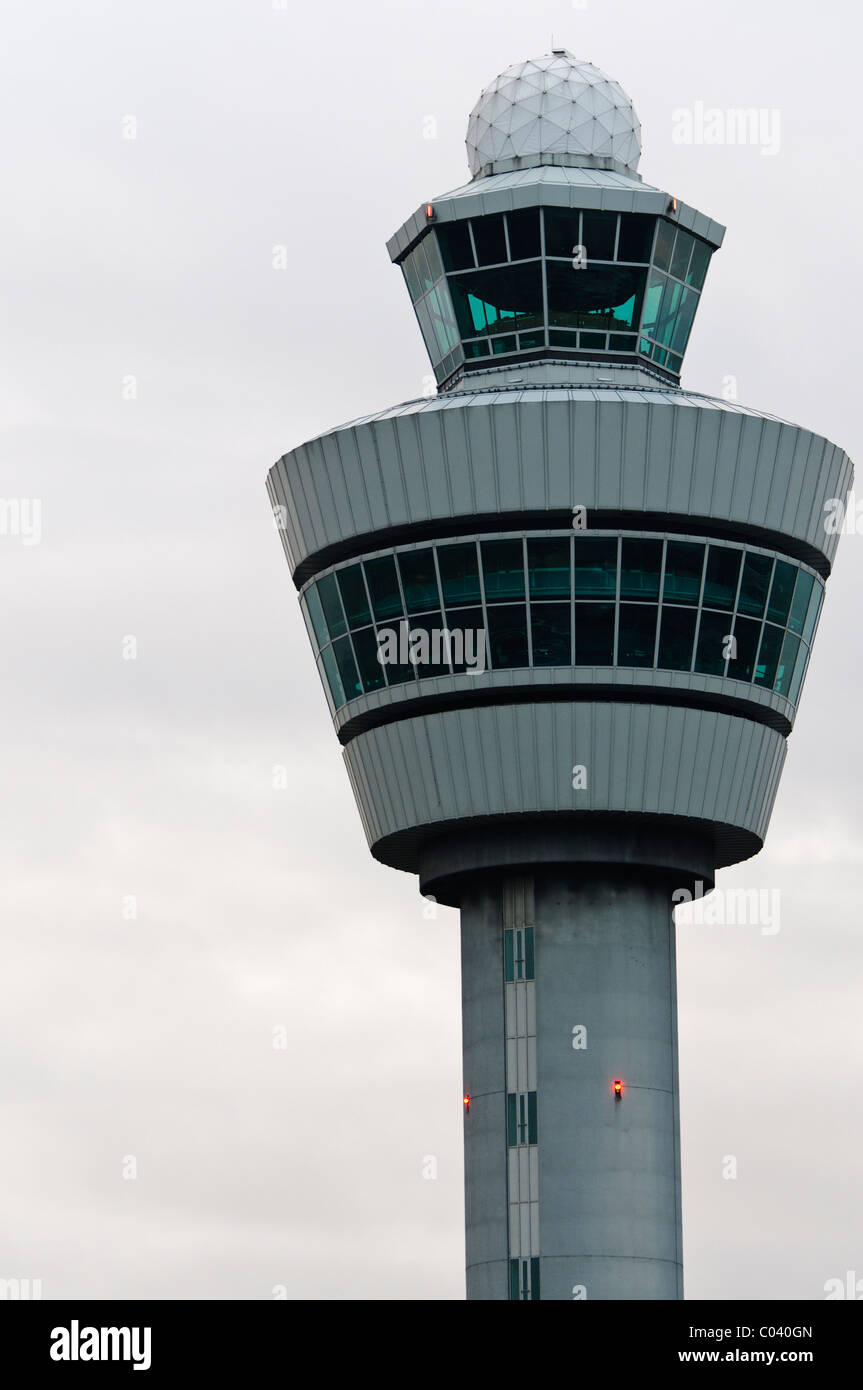 Airport control tower at Schiphol Airport Stock Photo - Alamy