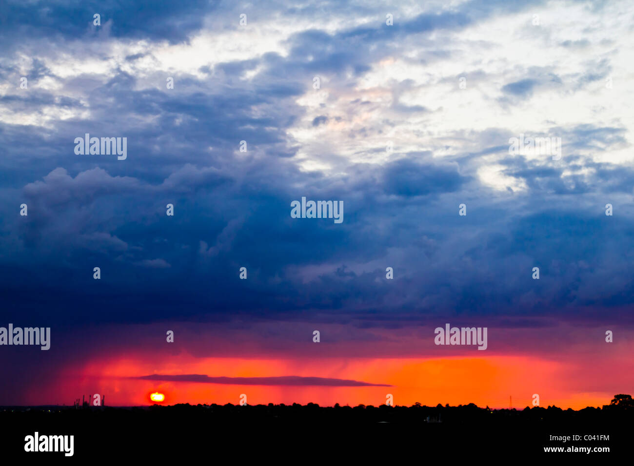 sunset view from the balcony Stock Photo - Alamy