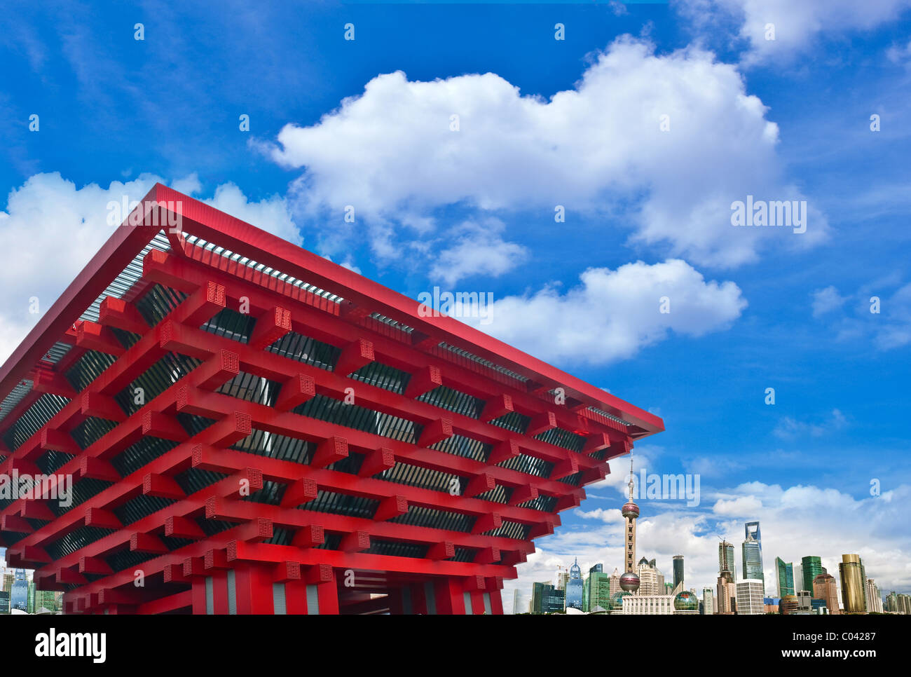 Beautiful Shanghai Expo China Pavilion Stock Photo - Alamy