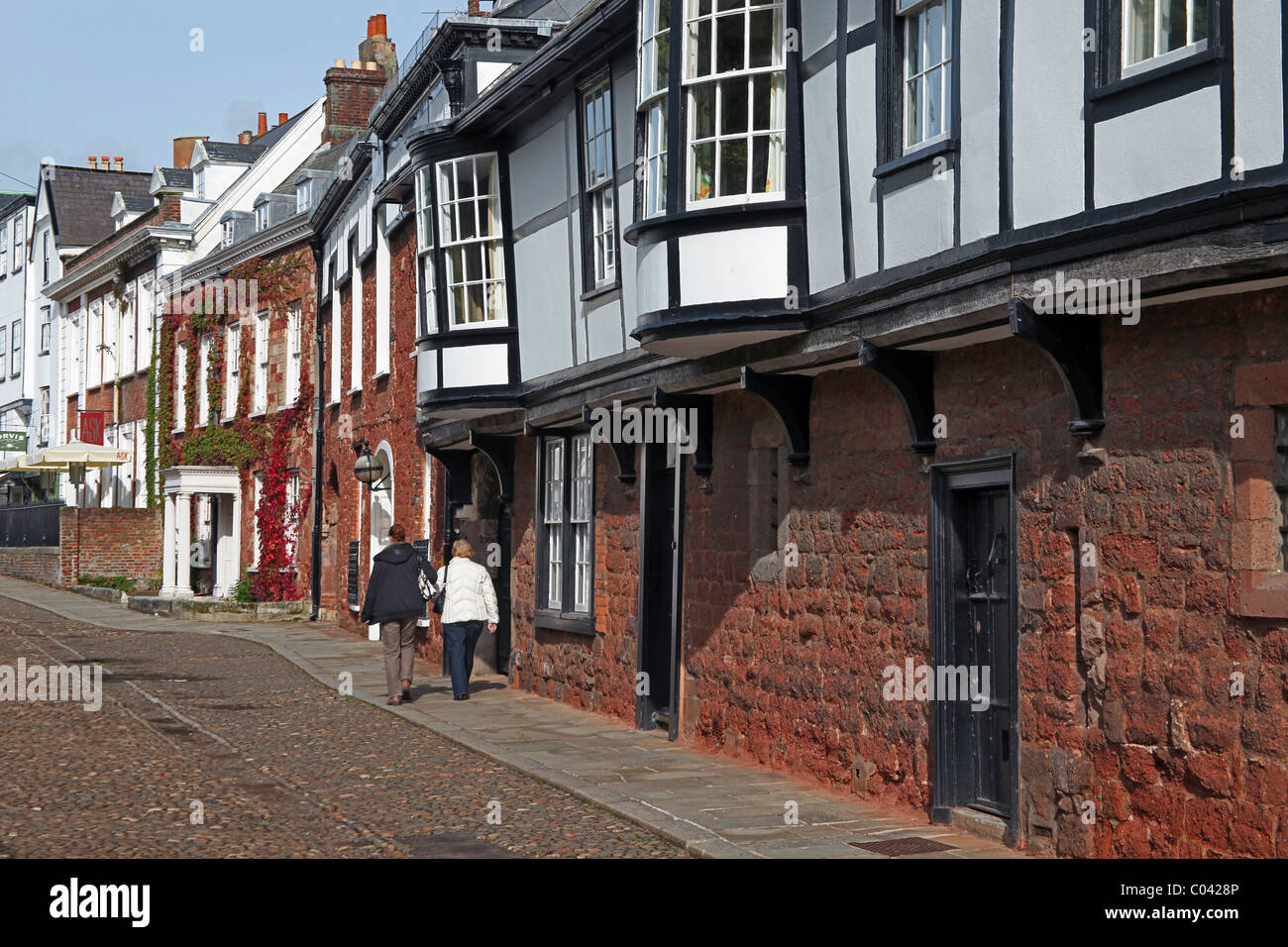 Historic architecture in Cathedral Close Exeter, Devon, England, UK ...
