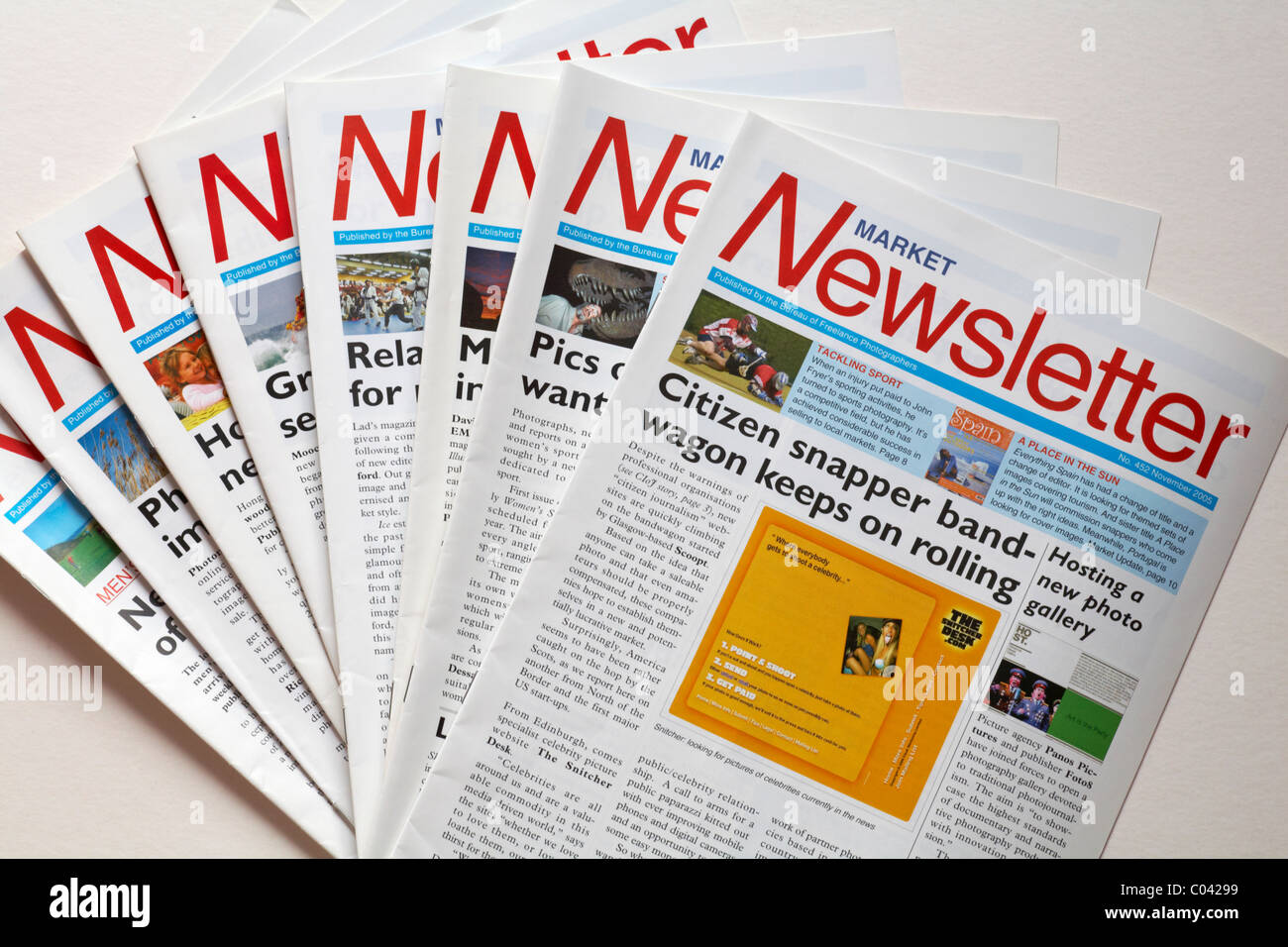 Selection of Bureau of Freelance Photographers market newsletter on ...