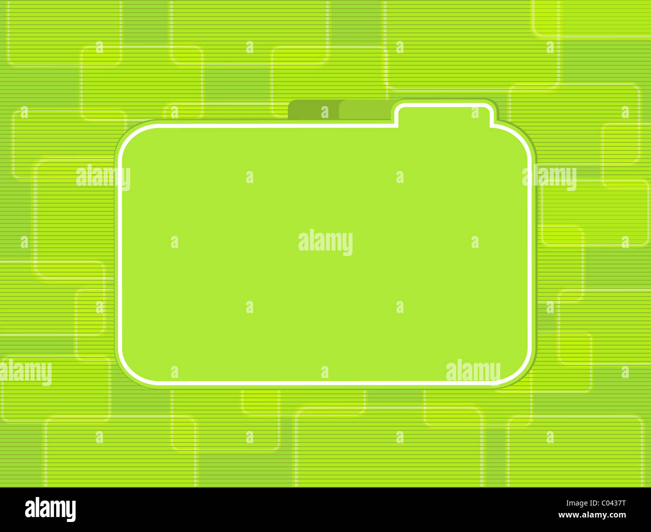Green tabbed label on an abstract lined background of rectangle boxes ...