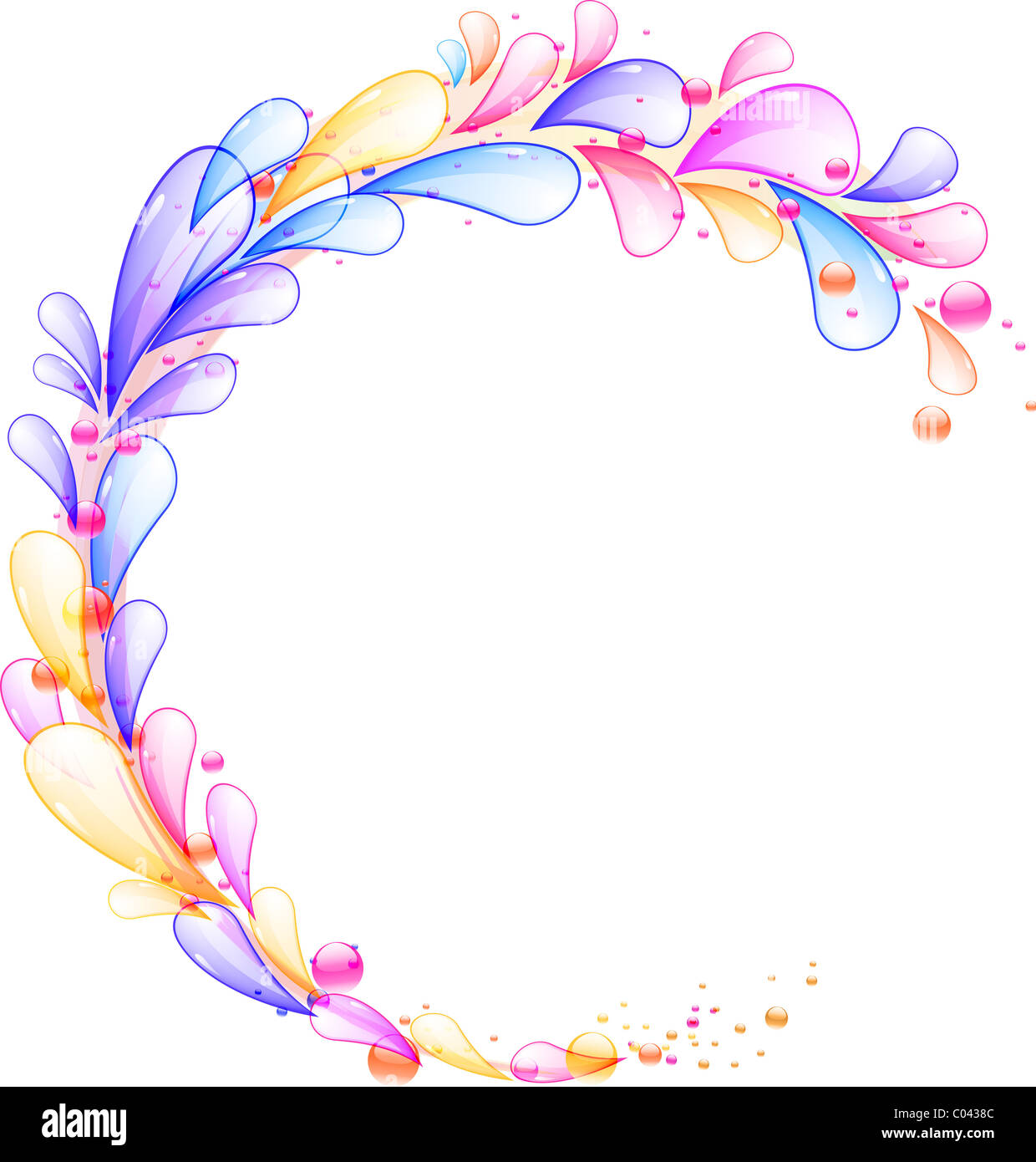 Colorful circular border yellow hi-res stock photography and images - Alamy