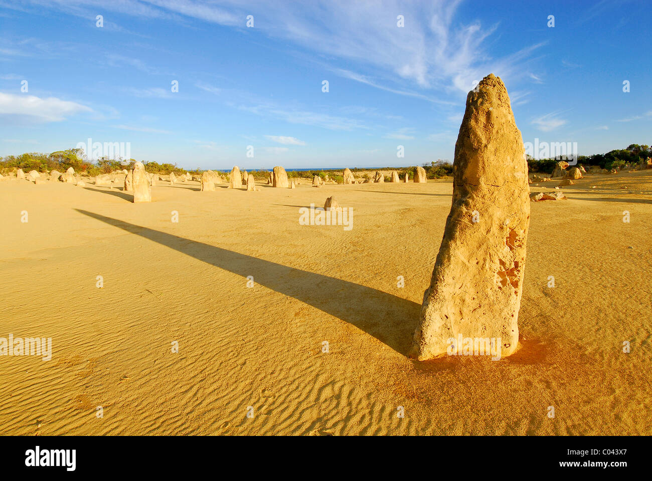 The Pinnacles desert, Nambung National Park, Western Australia Stock ...