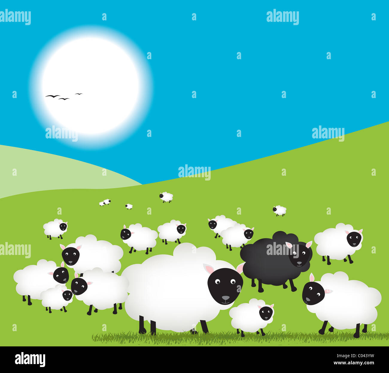 Cartoon sheep hi-res stock photography and images - Alamy