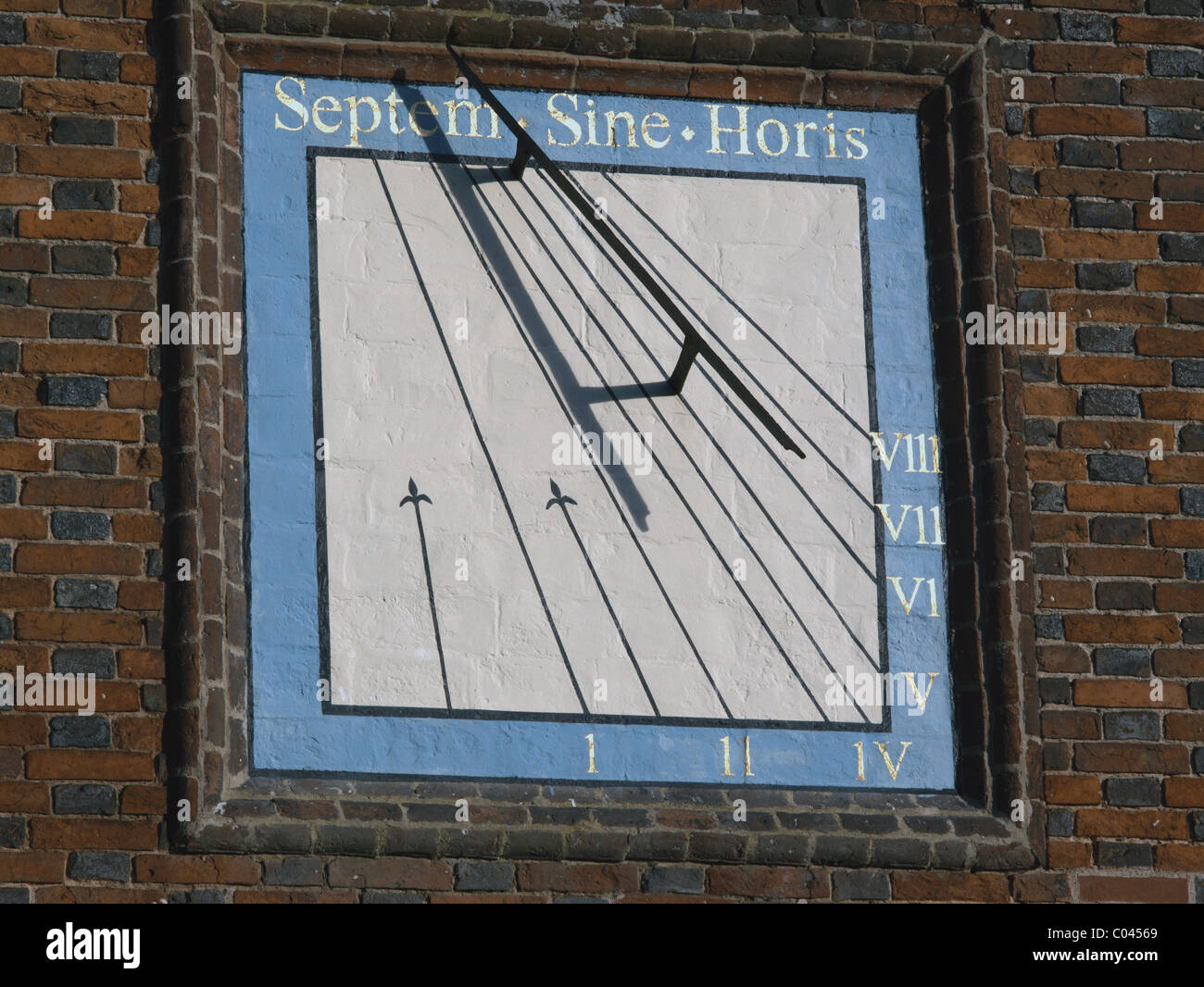 sundial roman numerals Stock Photo - Alamy