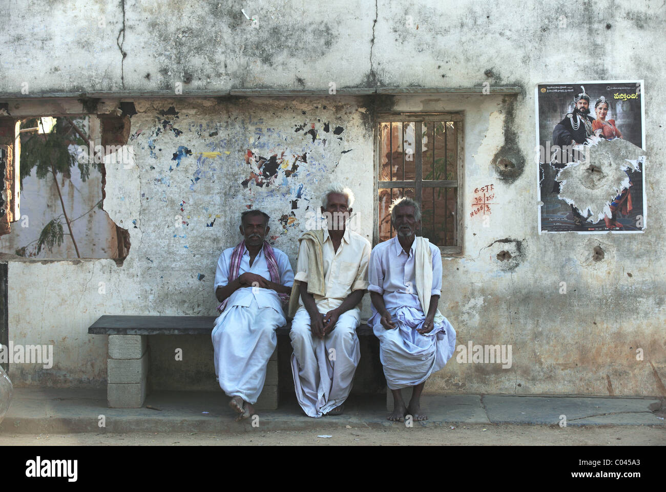 Indian Rural Old Man Sitting Stock Photos & Indian Rural Old Man ...