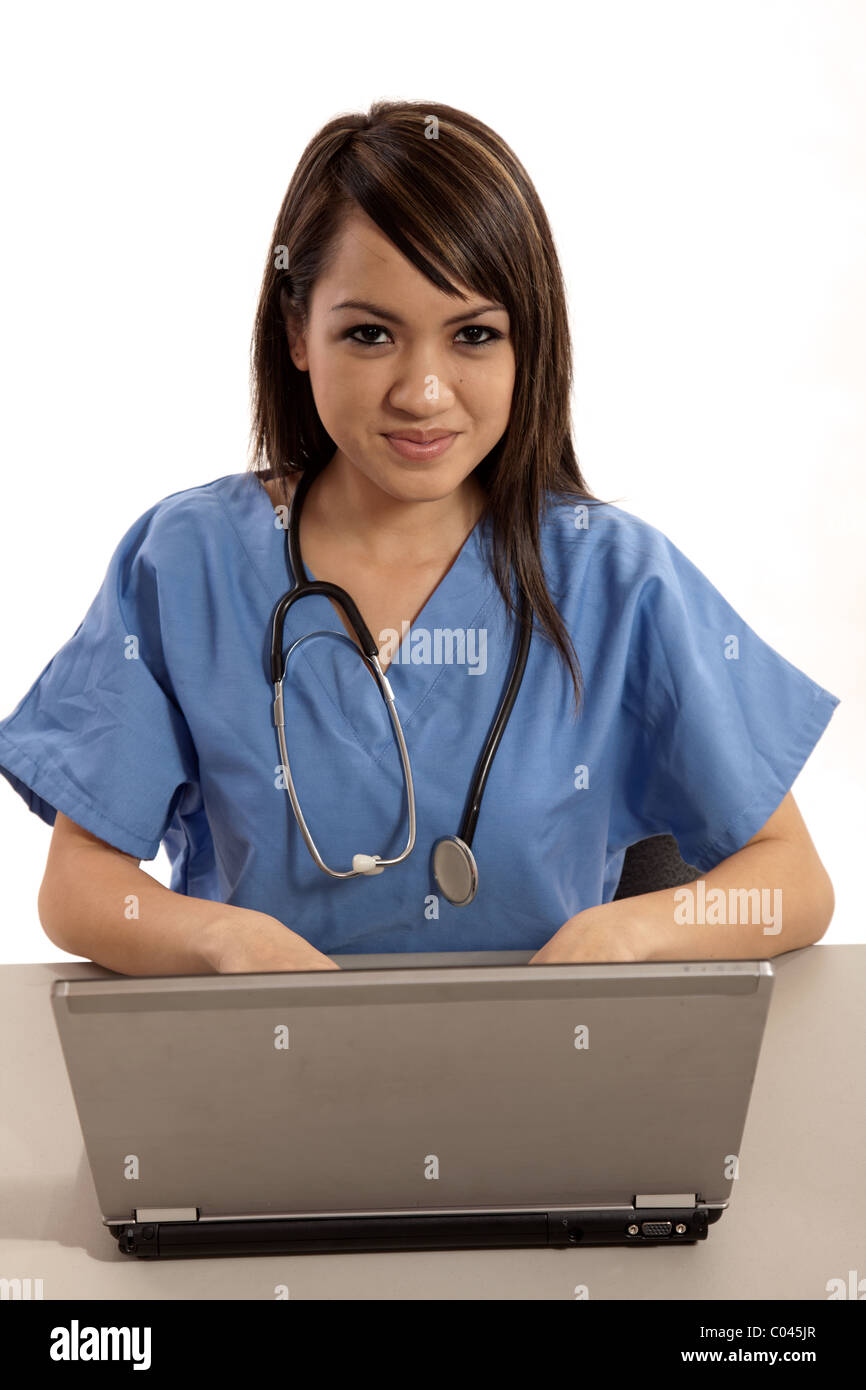 Filipino woman working hi-res stock photography and images - Alamy