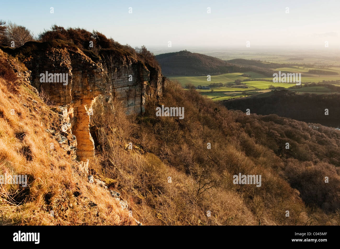 Evening light on the Whitestone Cliffs at Sutton Bank Stock Photo - Alamy