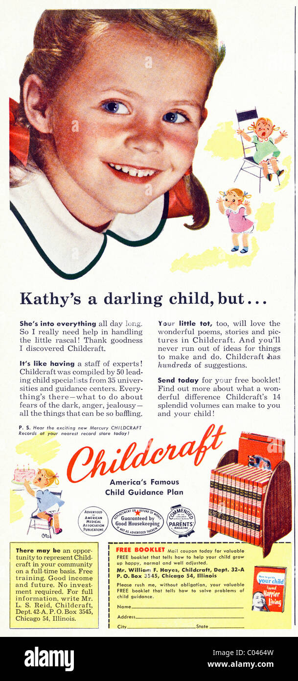1950s advertisement in American consumer magazine for CHILDCRAFT ...