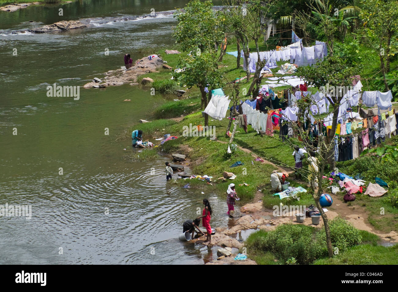 Indian people wash clothes in hi-res stock photography and images - Alamy