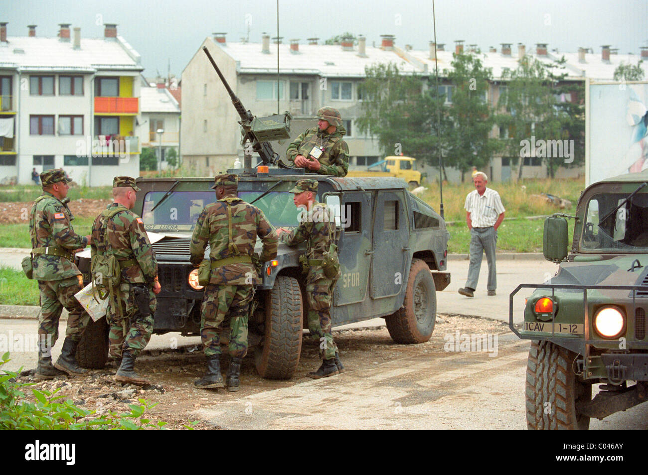 American peacekeeping soldiers in Sarejevo Stock Photo - Alamy