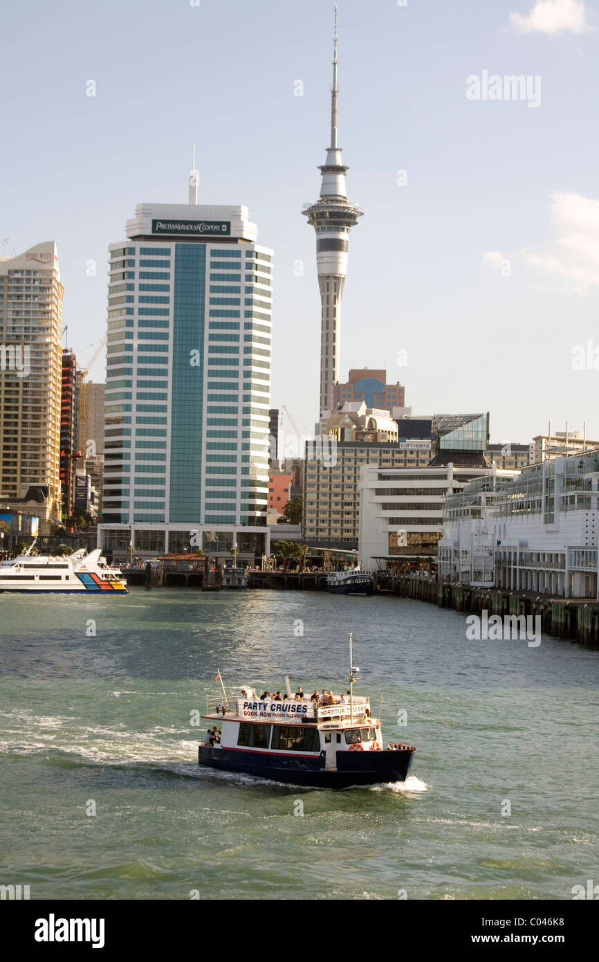 Ferries and harbor cruises, Auckland Harbor, New Zealand Stock Photo ...