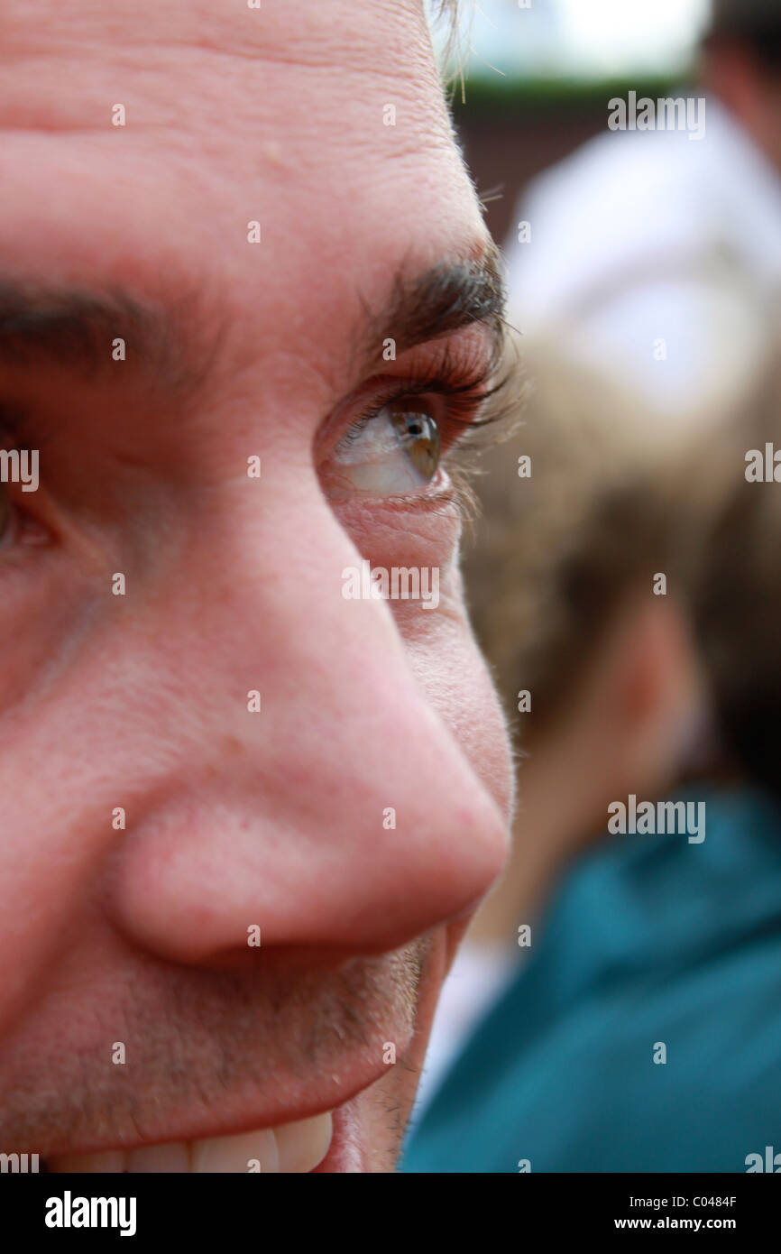 A man in profile with long eyelashes Stock Photo - Alamy