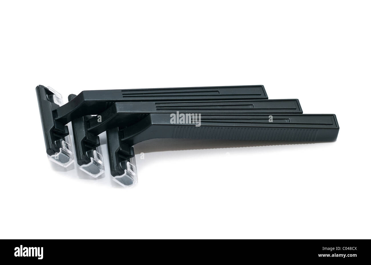 Disposable plastic shaving sets isolated on white background Stock ...