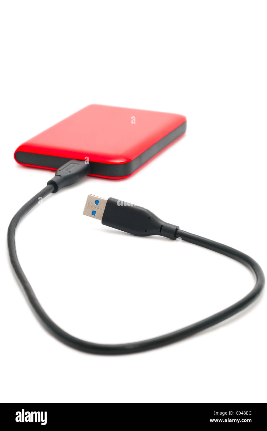 Hard drive. Red files storage Stock Photo - Alamy